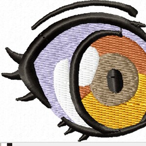 Big Golden Anime Eye for Toys Machine Embroidery Design, Instantly ...
