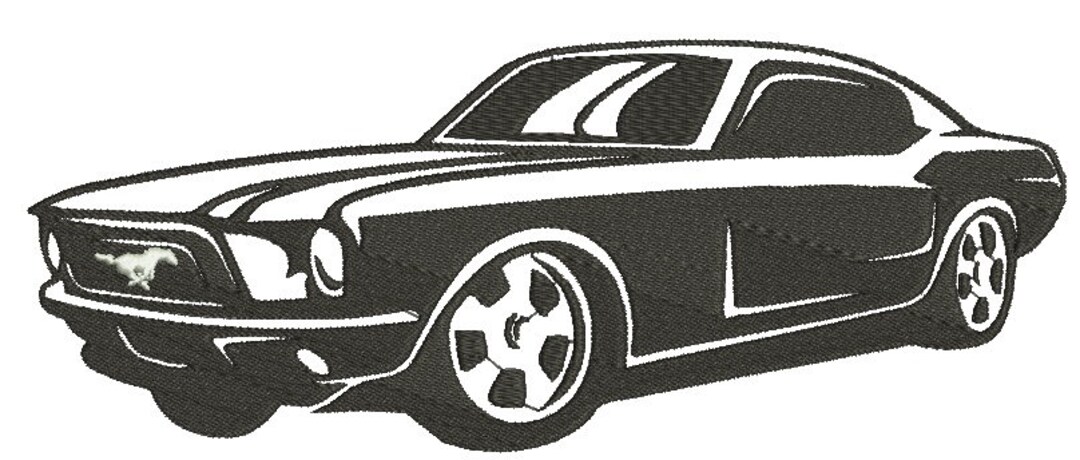 Mustang Embroidery Design - Etsy