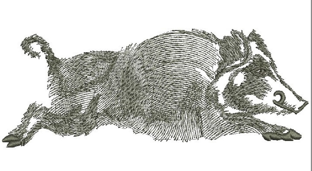 Wild Boar Embroidery Machine Embroidery Design, Instant Download ...