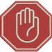 Stop Road Sign With Hand Gesture Machine Embroidery Design - Etsy