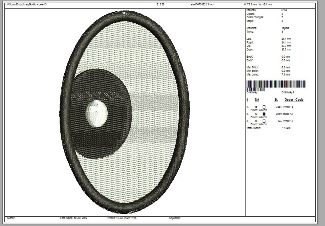 Eye Machine Embroidery Designs Instantly Download - Etsy