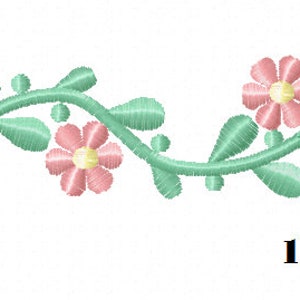 Flower Border Machine Embroidery Design - Etsy