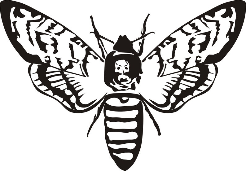 Butterfly Dead Head SVG. Dxf PNG. EPS. Jpg Big Size 300 Dpi | Etsy