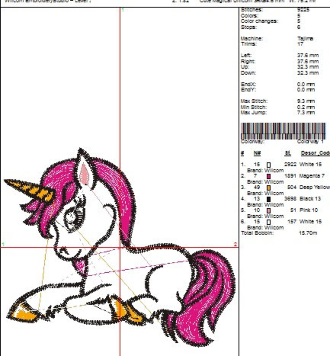 Unicorn / Cute Magical Unicorn / Embroidery Machine Embroidery - Etsy