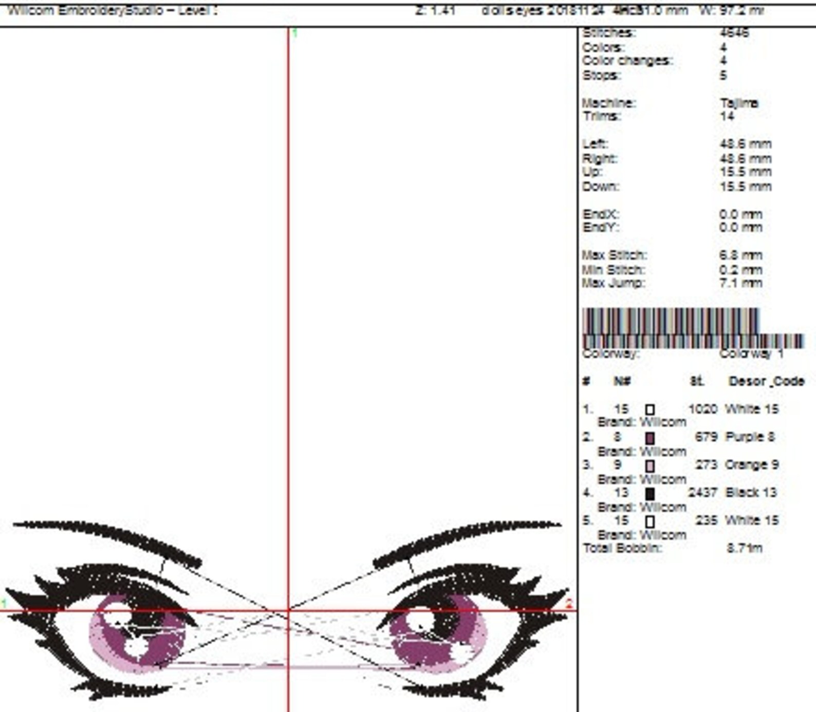 Dolls Eyes Machine Embroidery Design Instant Download | Etsy