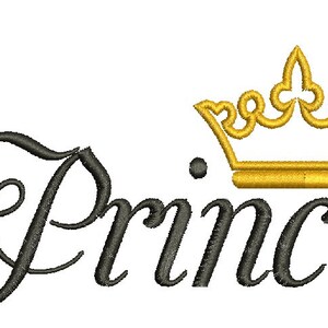 Prince and Princess , Mr and Mrs, His Her Gifts Machine Embroidery ...