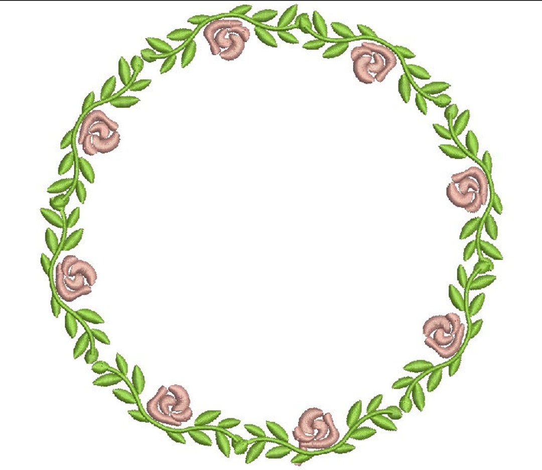 Frame Flowers Embroidery Design Machine Embroidery Design - Etsy