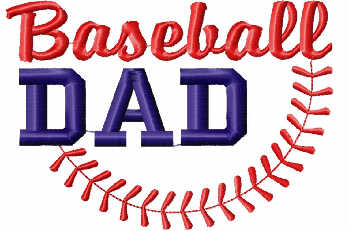 Baseball Dad Machine Embroidery Designs Instantly Download - Etsy