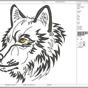 Wolf Machine Embroidery Design, Instantly Download - Etsy