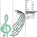 Music Notes With Treble Clef Machine Embroidery Designs, Instantly ...