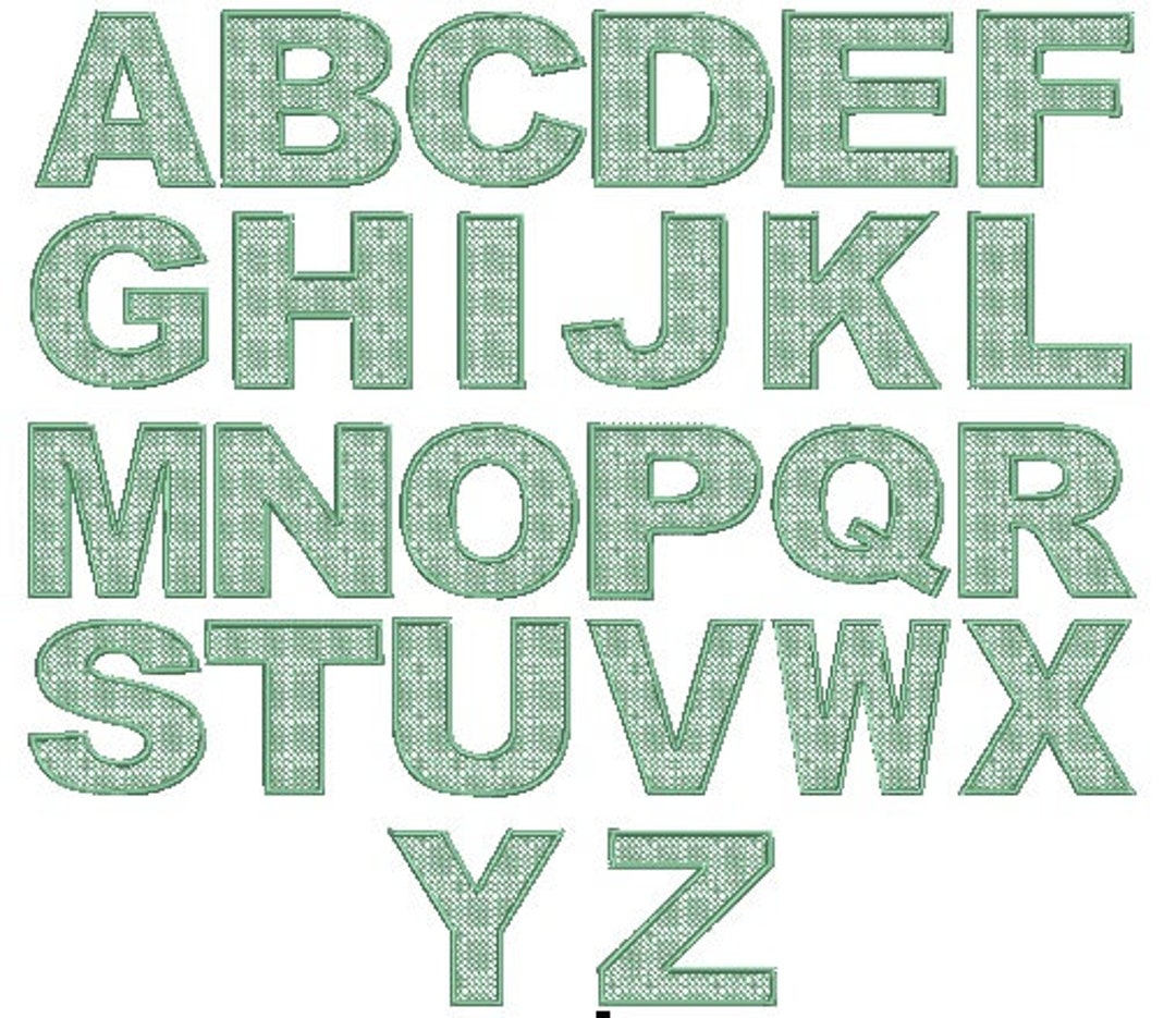 4 Inch Mesh Style Machine Embroidery Font Monogram Alphabet / Monogram ...