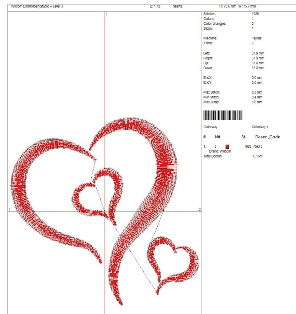 Hearts Machine Embroidery Design - Etsy