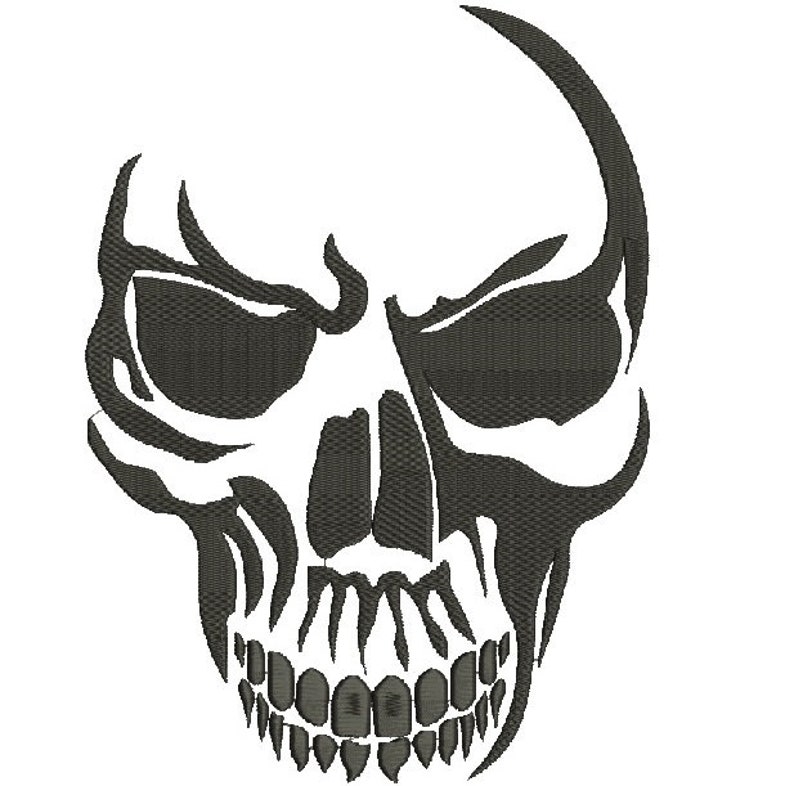 Skull Machine Embroidery Designs Instantly Download | Etsy