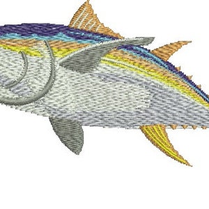 Yellowfin Tuna Machine Embroidery Designs, Instantly Download - Etsy