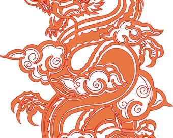 Chinese Dragon Dxf - Etsy
