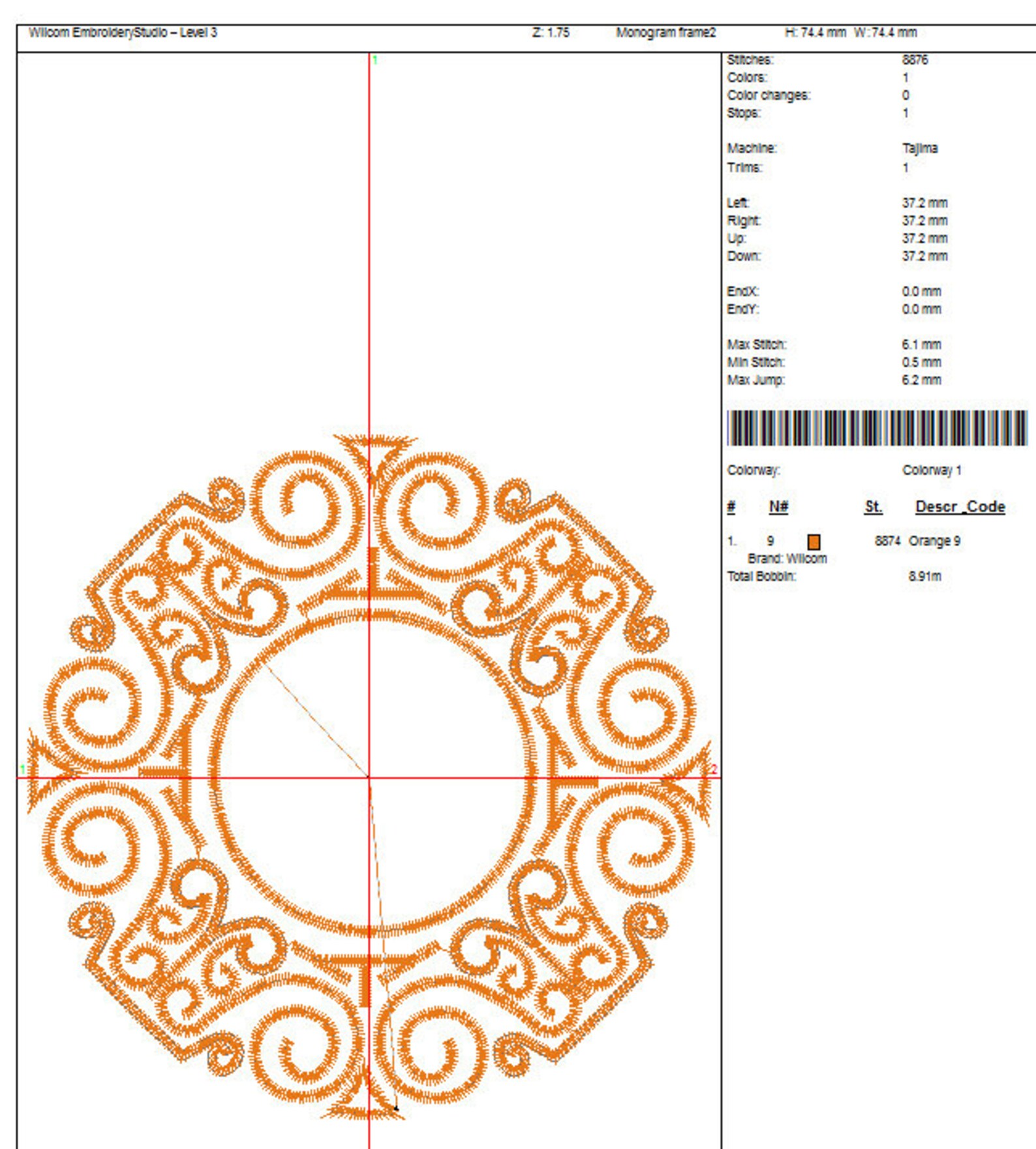 Monogram Frame Machine Embroidery Design Letters Not | Etsy