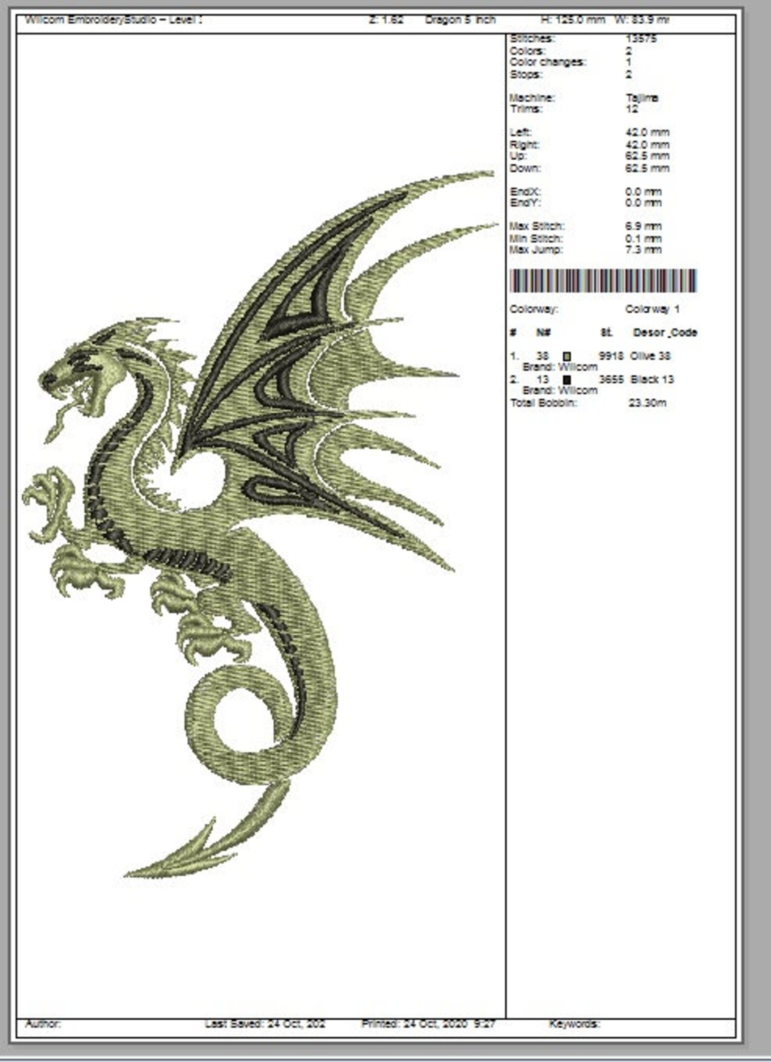 Dragon Machine Embroidery Design Instantly Download - Etsy