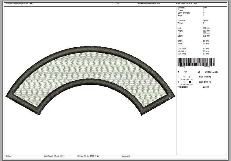 Rocker Patch Border Machine Embroidery Design Instantly - Etsy