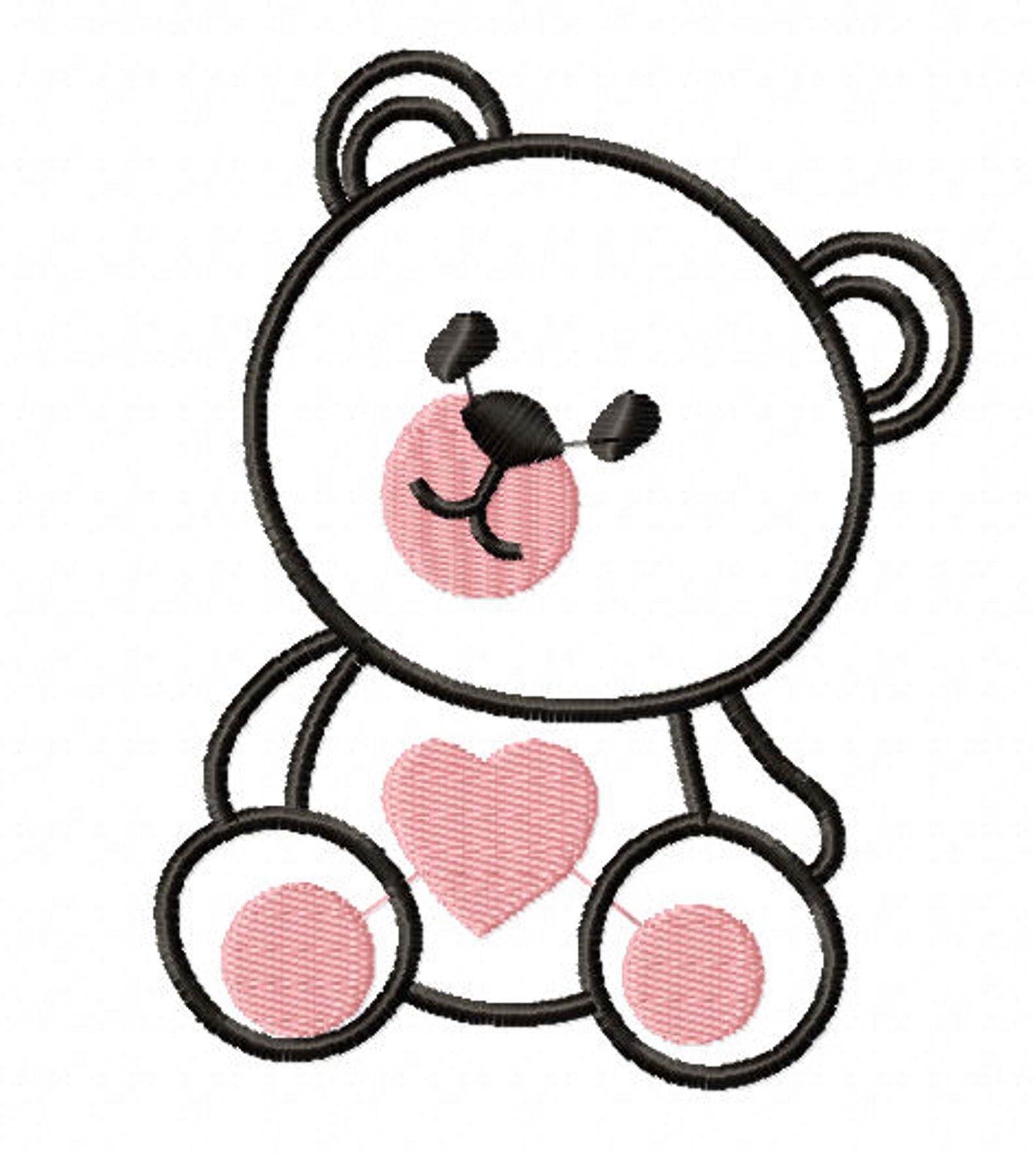 Bear Machine Embroidery Design | Etsy