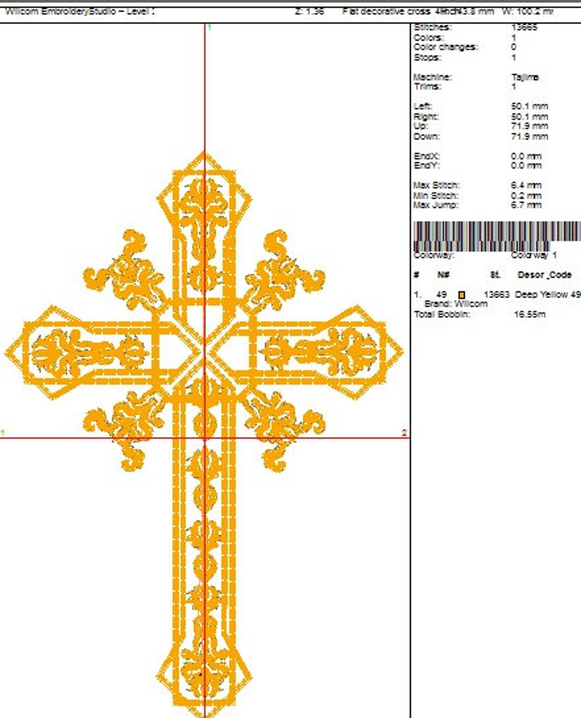 Cross Embroidery Design. Easter Cross Embroidery Design. - Etsy