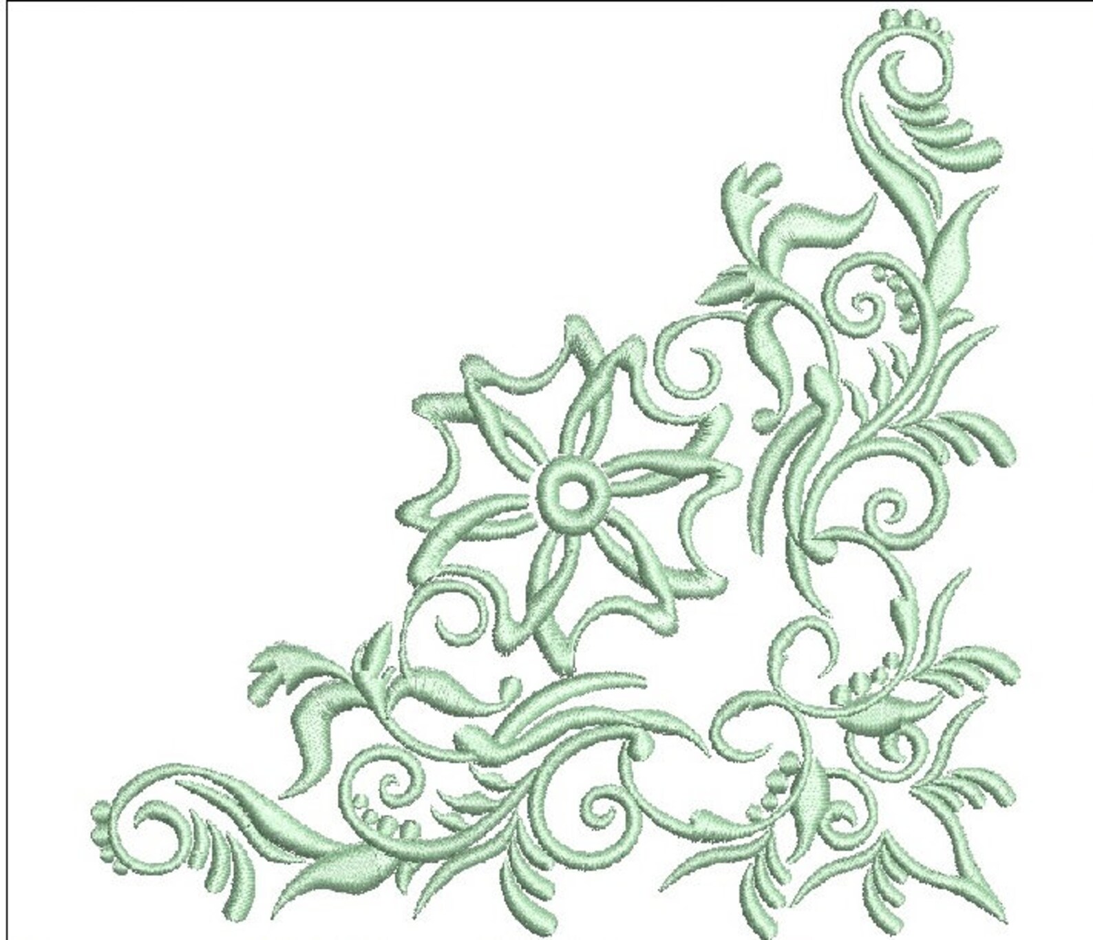 Corner Machine Embroidery Design Instantly Download | Etsy