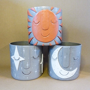Handmade Sun Pot, Solar Pot, Astrology Sunshine Plant Pot, Bespoke Sun ...