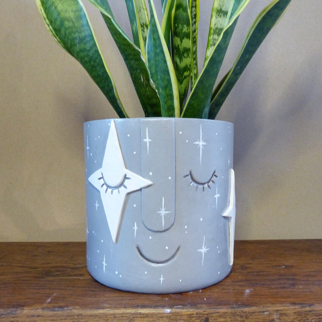 Handmade Star Pot, Solar Pot, Astrology Star Plant Pot, Bespoke ...