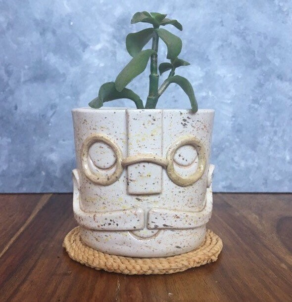 Planters & Pots Plant Accessories Home & Hobby Moustache Succulent ...