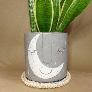 Handmade Moon Pot, Solar Pot, Astrology Moon Plant Pot, Bespoke Moon ...