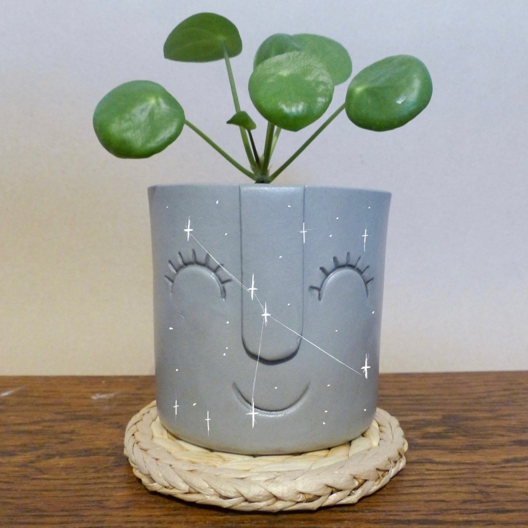 Handmade Star Sign Pot, Constellation Pot, Astrology Star Plant Pot ...