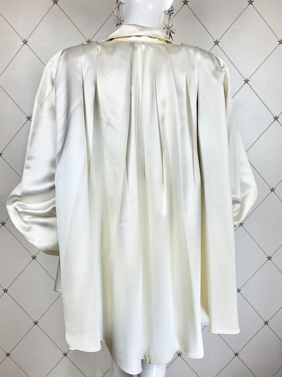 1980's MUGLER Oyster Silk Duchesse Satin Opera Jacket… - Gem