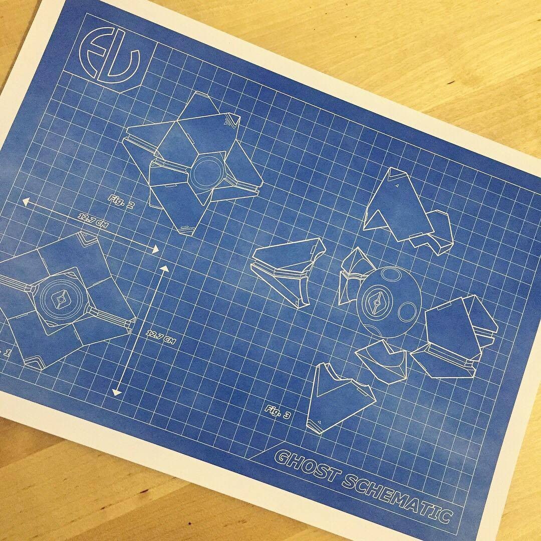 Destiny Ghost Blueprint | Schematic Design | Digital File - Etsy