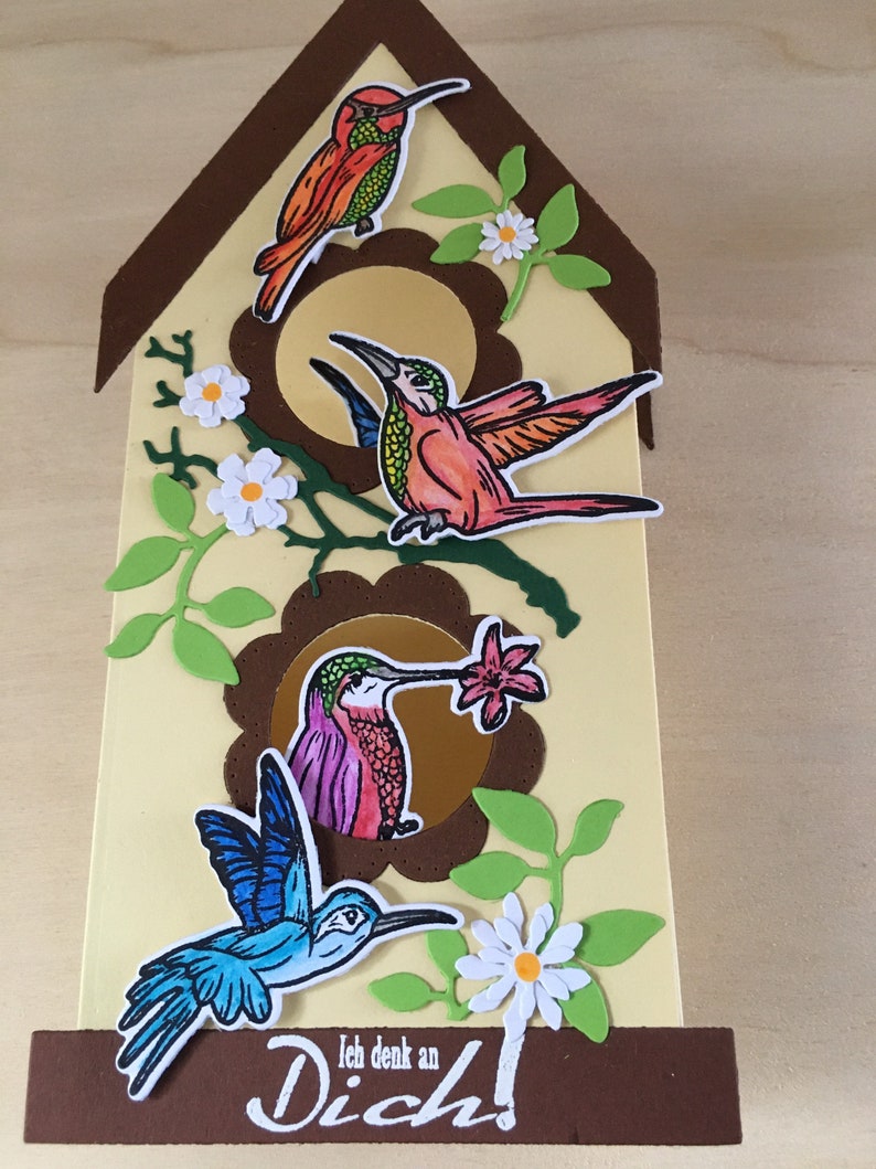 Friendship Card Birdhouse Slimline Card - Etsy