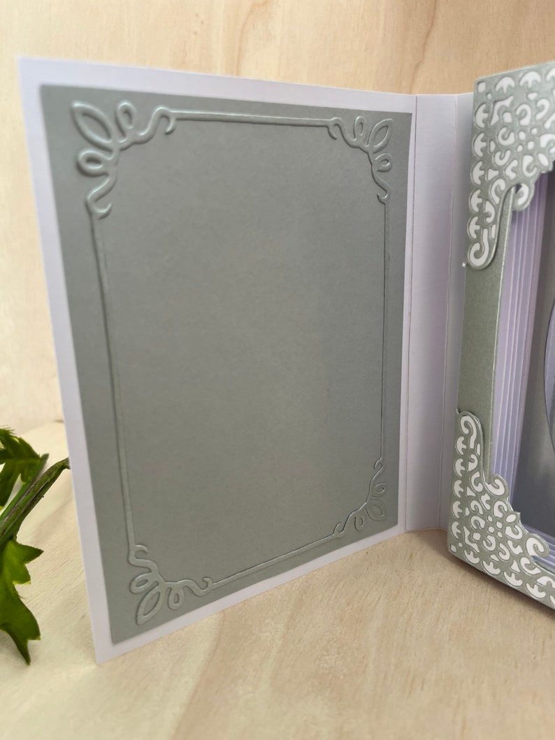 Elegant Wedding Card as Shadow Box Card in White Black and | Etsy