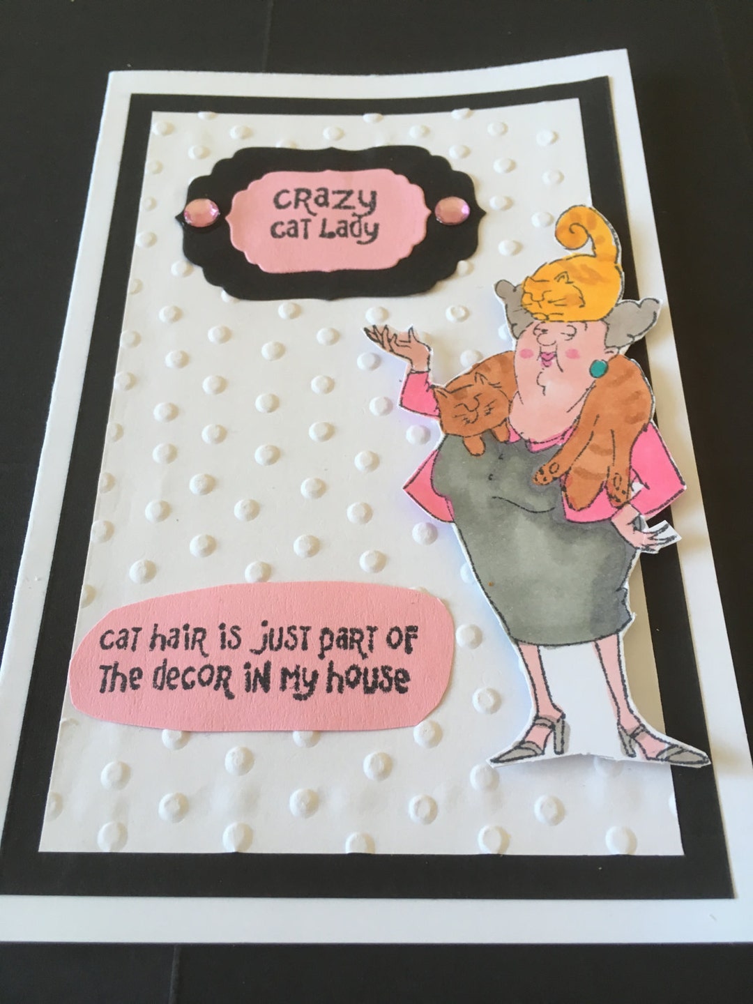 3D Crazy Cat Lady Card - Etsy