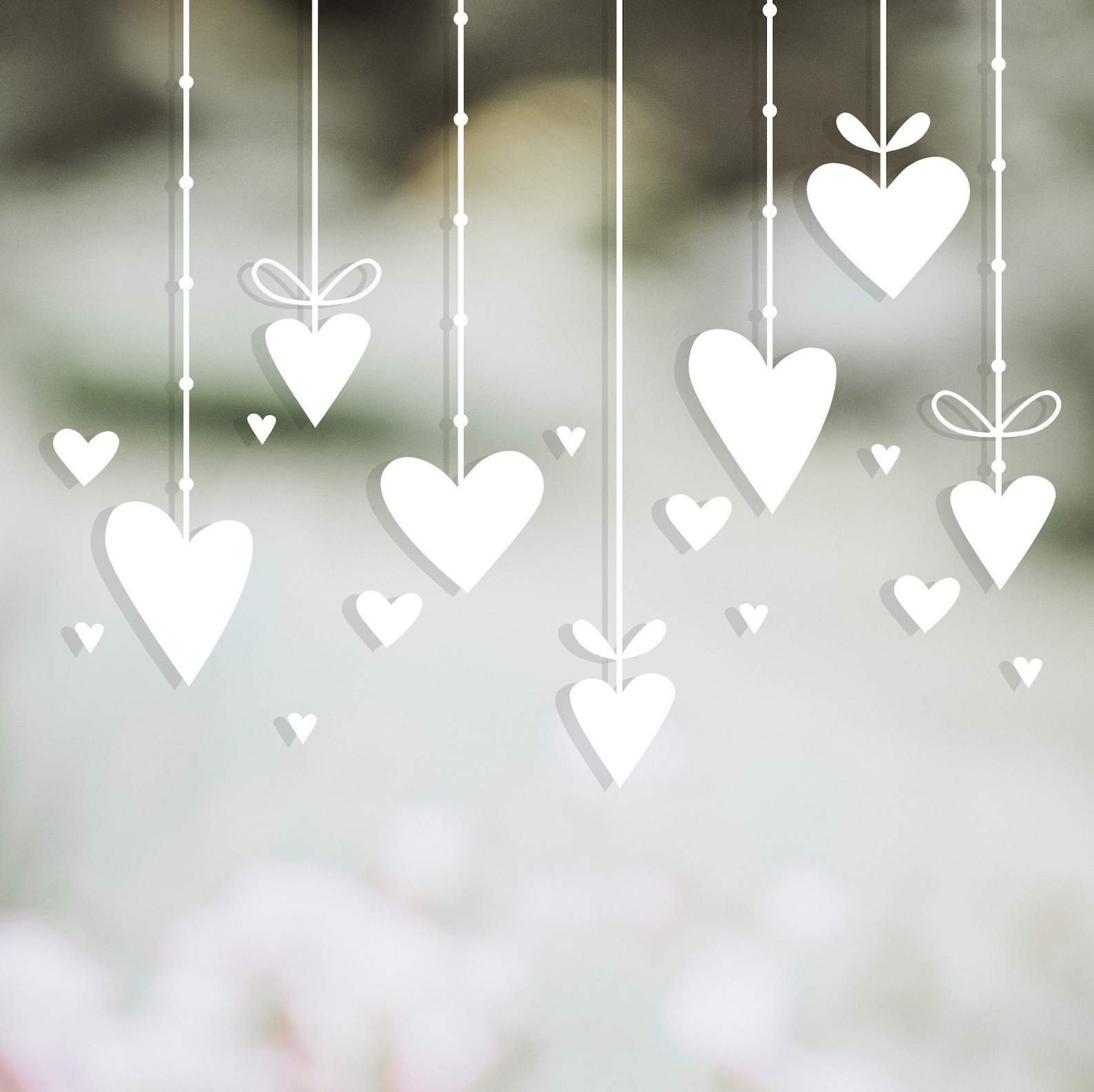 Corazones de amor colgantes para decoración del Día de San Valentín ...