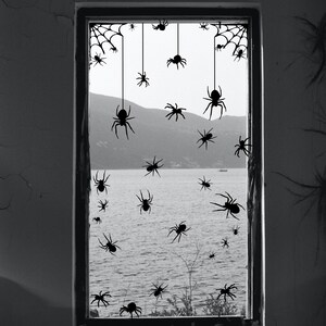 Spider Halloween Window Stickers, Spooky Season Decor, Creepy Scary ...