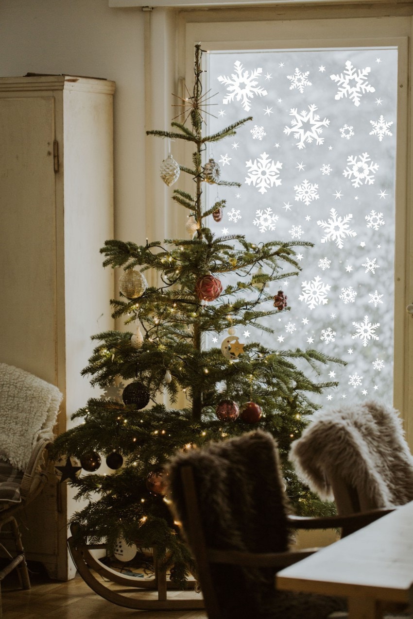 Snowflake Christmas Decals for Window, Wall, Mirrors, Glass, MacBook or ...