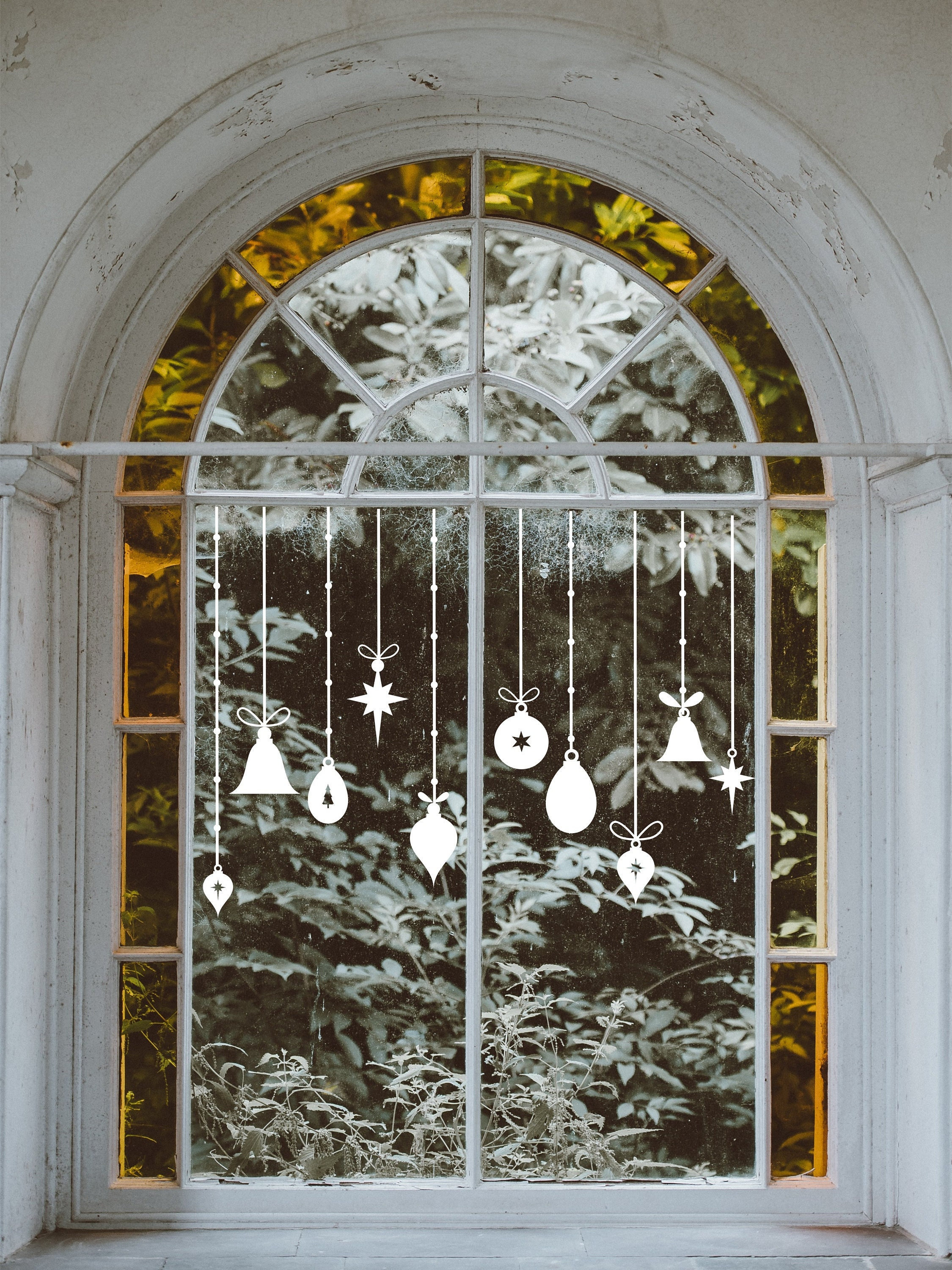 Christmas Bauble Window Decals, Christmas Decorations for Windows ...