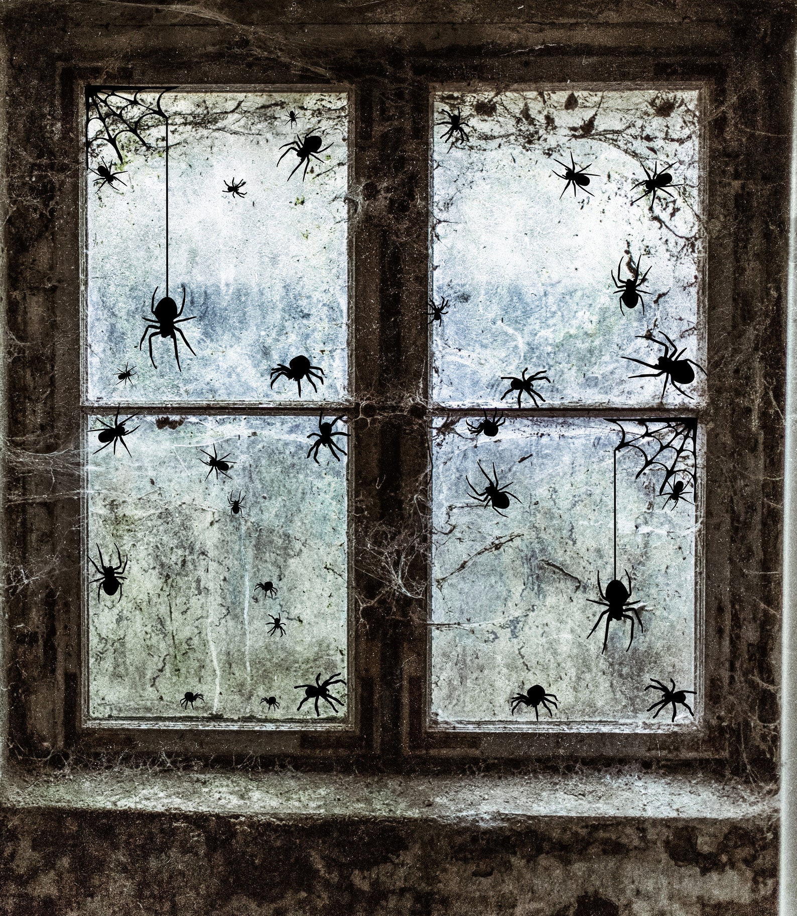 Spider Halloween Window Stickers Spooky Season Decor Creepy - Etsy