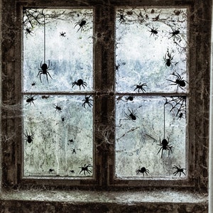 Spider Halloween Window Stickers, Spooky Season Decor, Creepy Scary ...