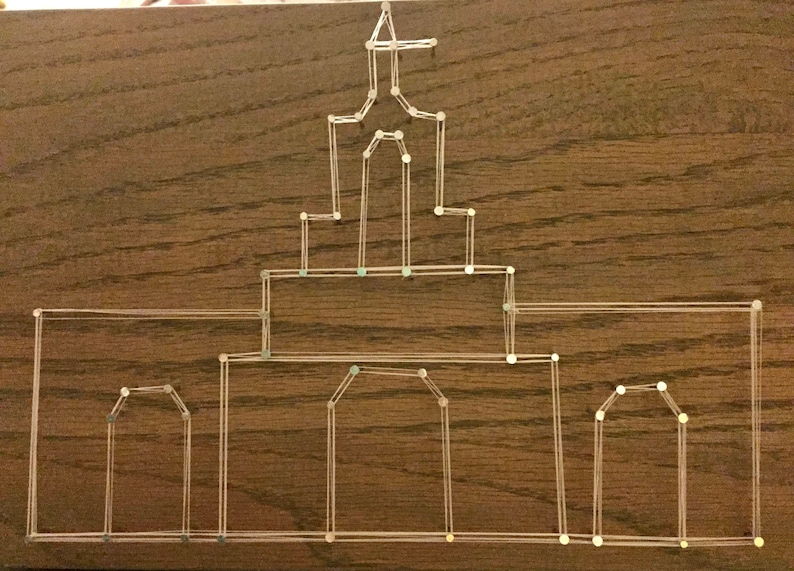 String Art Template for LDS Temple - Etsy