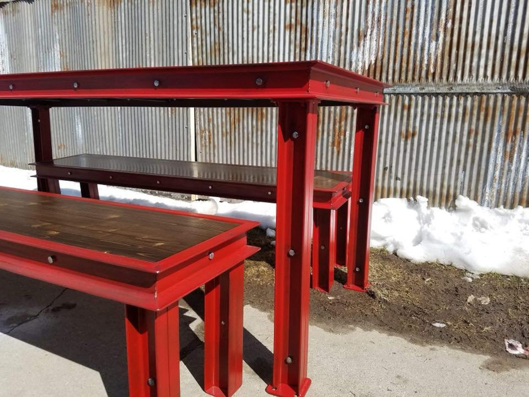 Custom Industrial Dining Table, Kitchen Table, Modern Kitchen Island - Etsy
