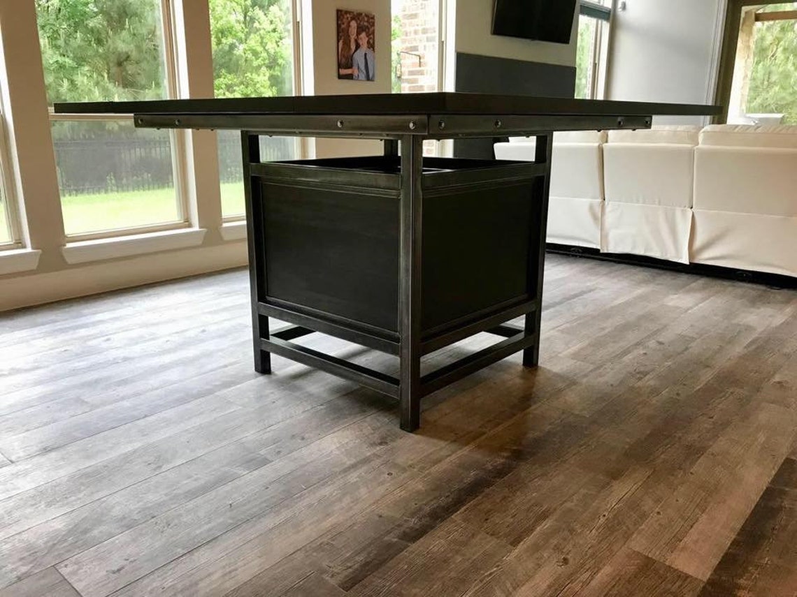 Custom Industrial Dining Table, Kitchen Table, Modern Kitchen Island - Etsy