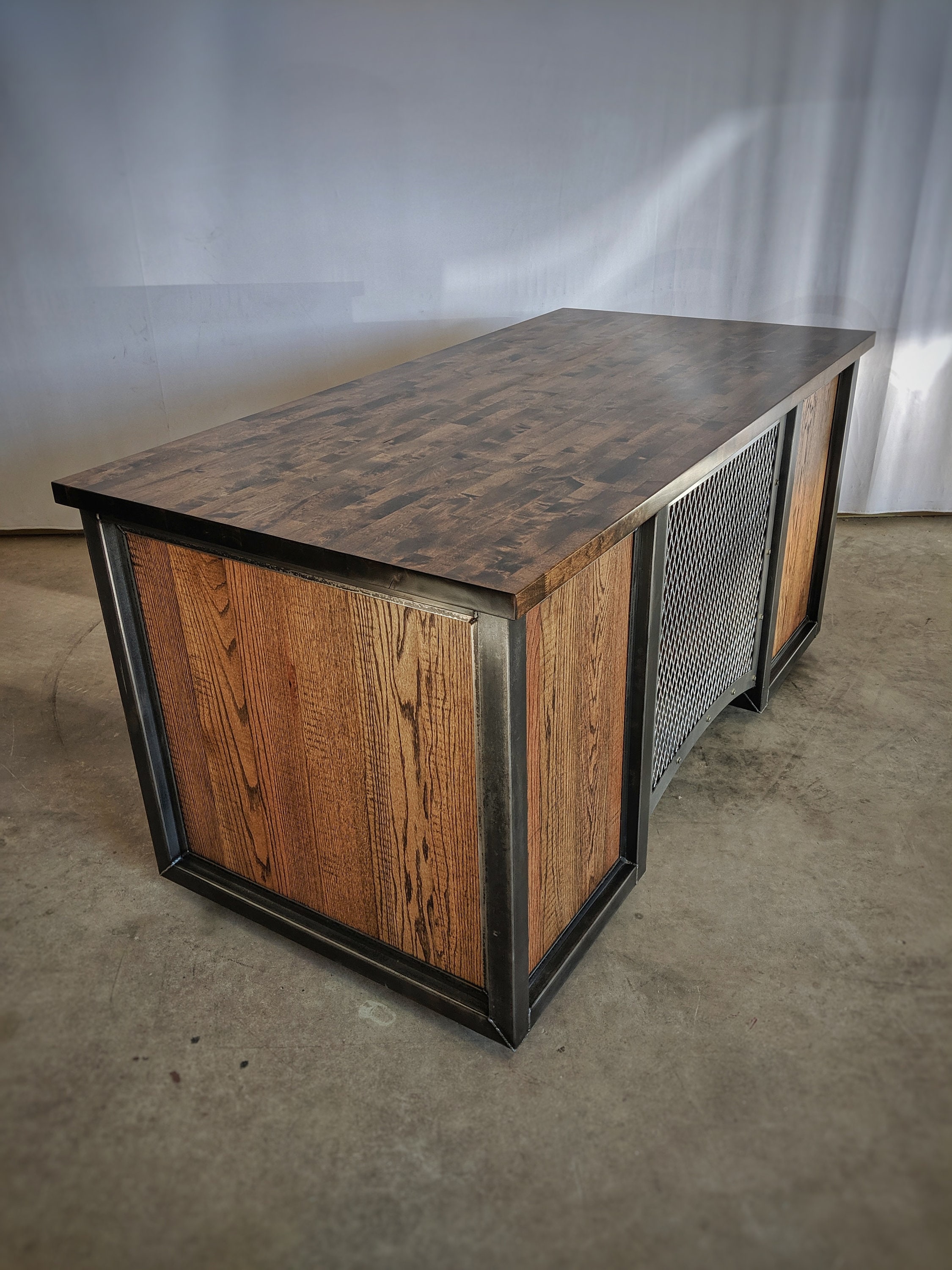 Modern Writing Desk, Industrial Office Desk, J. Marshall Ries - Etsy