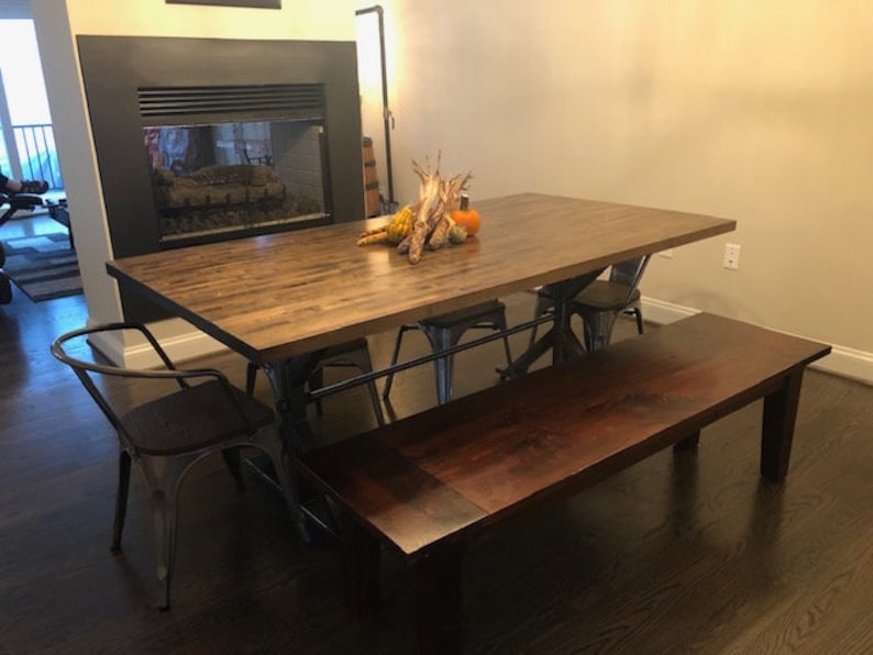 Modern Industrial Dining Table Rustic Farmhouse Dinner Table - Etsy