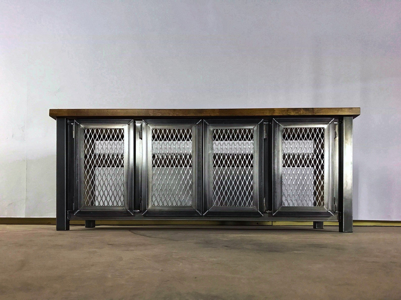 Modern Industrial Media Console, Console Table, TV Stand, Entertainment ...