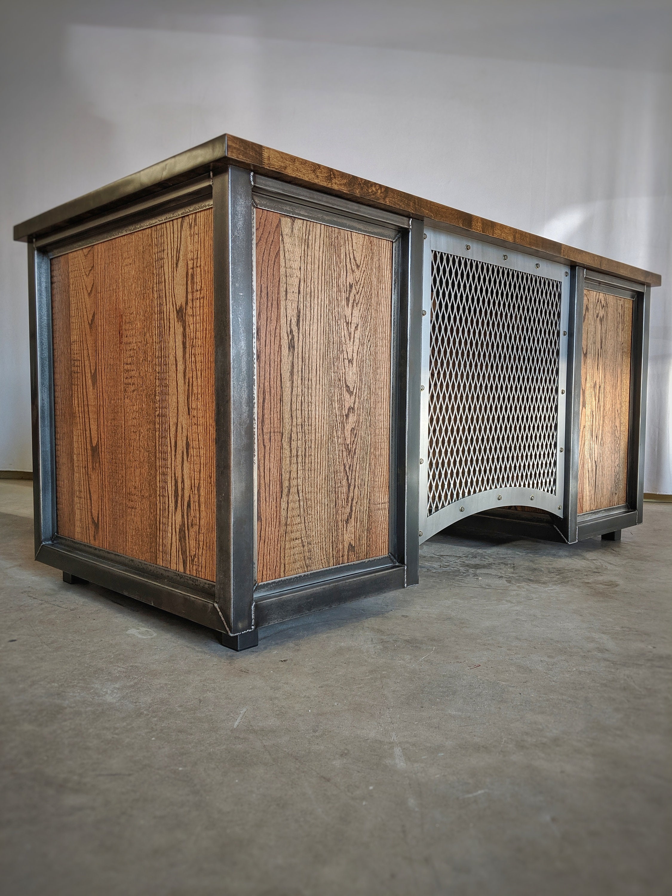 Modern Writing Desk Industrial Office Desk J. Marshall Ries - Etsy