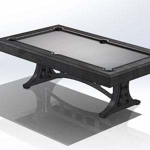 Custom Modern Industrial Pool Table - Etsy