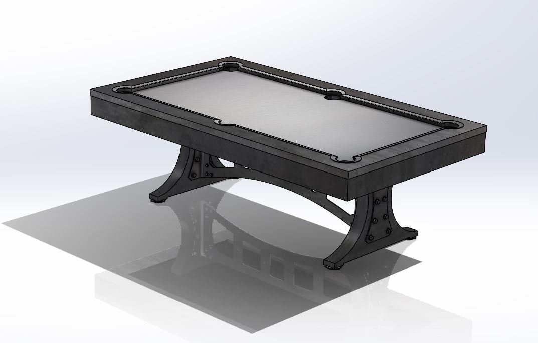 Custom Modern Industrial Pool Table - Etsy